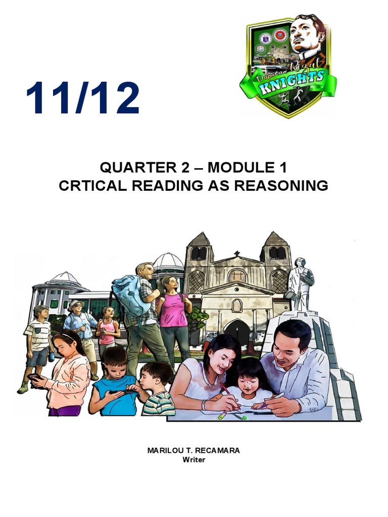 English-11 - q2 - m1 - Critical-Reading-As-Reasoning - FINAL | PDF | Reason | Argument