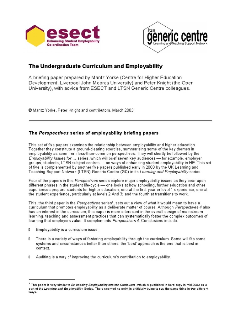 The Undergraduate Curriculum | PDF | Curriculum | Educational Assessment