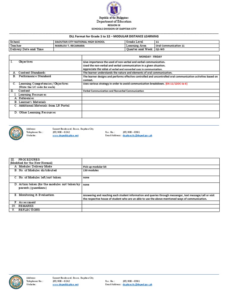 Dll-Format Modular | PDF | Communication | Nonverbal Communication