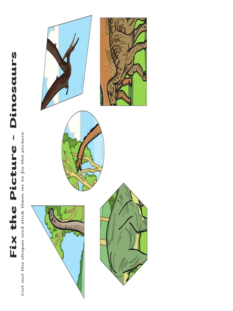 Fix the Picture: Dinosaur Activity | PDF