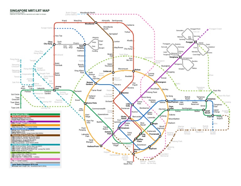 Singapore MRT - LRT System Map | PDF | Singapore | World Politics