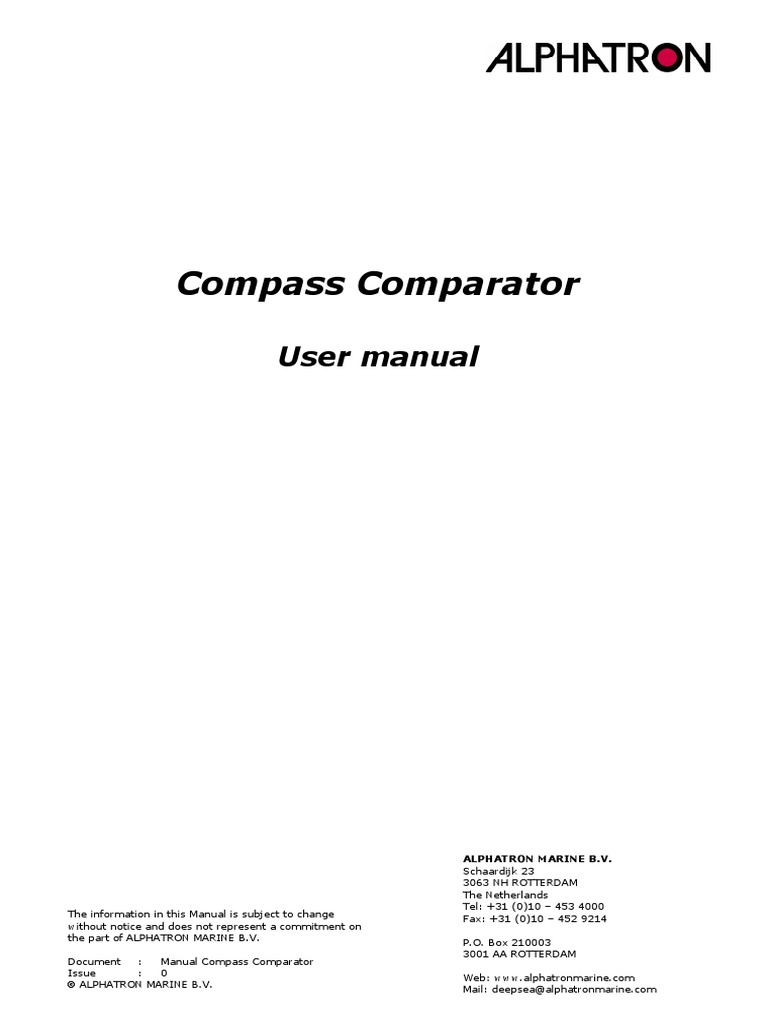 Manual Alphaminicourse Compass Comparator | PDF