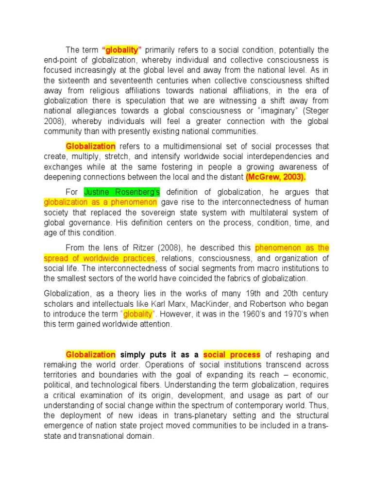 SS1D Reviewer | PDF | Globalization | International Relations