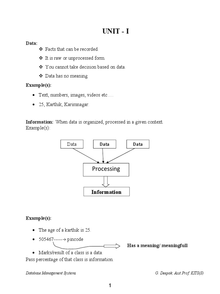 DBMS Total Notes | PDF | Databases | Relational Database