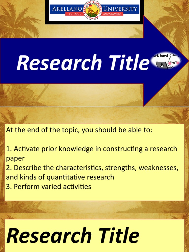 Crafting Effective Quantitative Research Titles | PDF | Statistics | Data