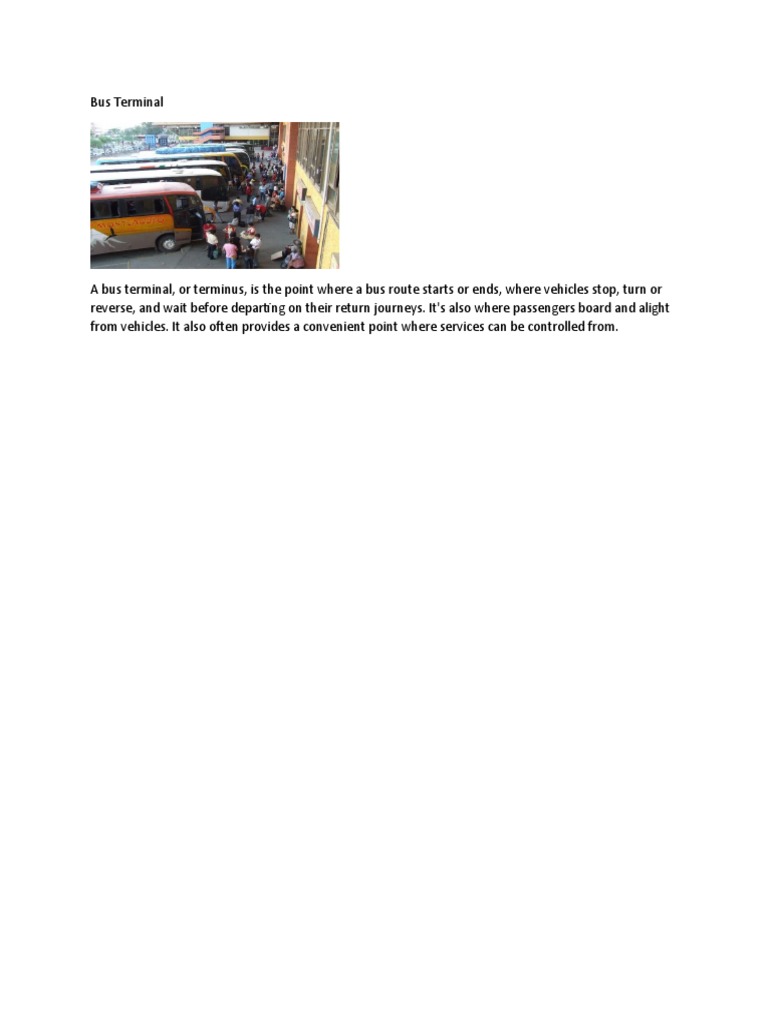 Bus Terminal Research | PDF | Metro Manila | Accessibility