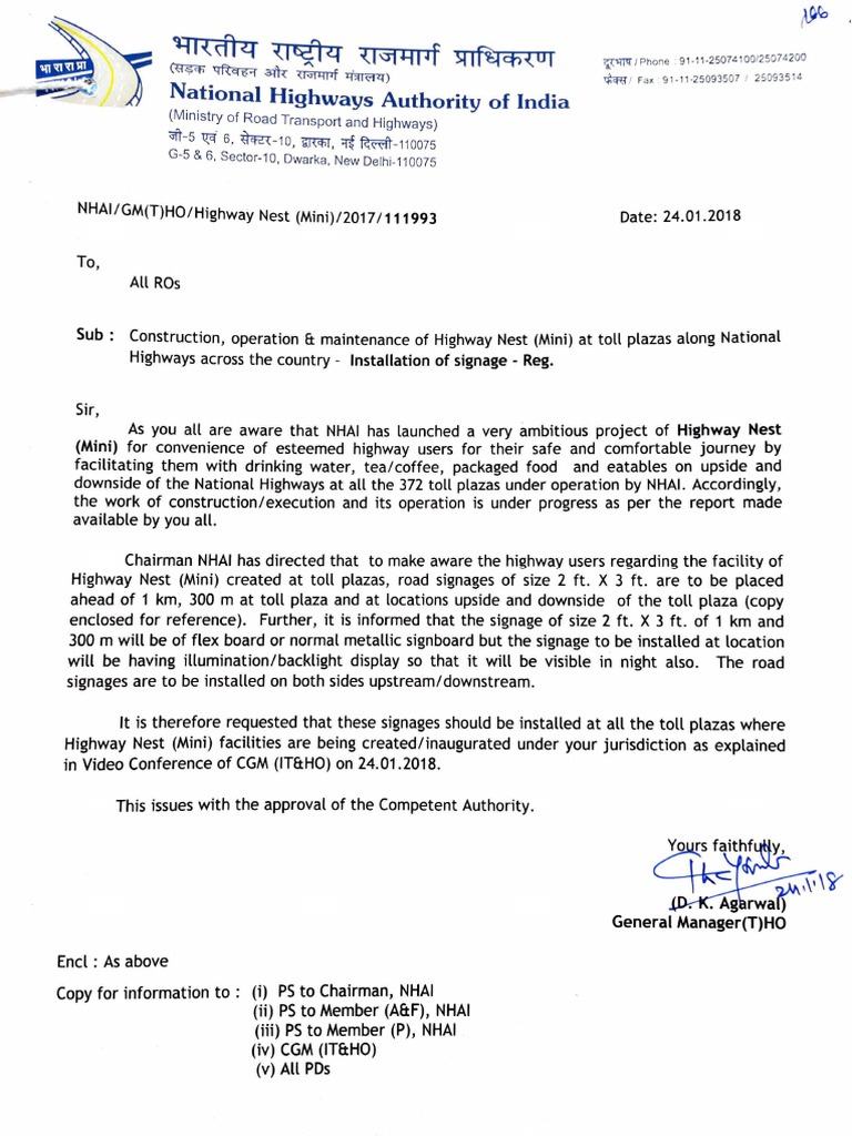 Highway Nest Mini Facilities at Toll Plazas | PDF | Road Infrastructure ...