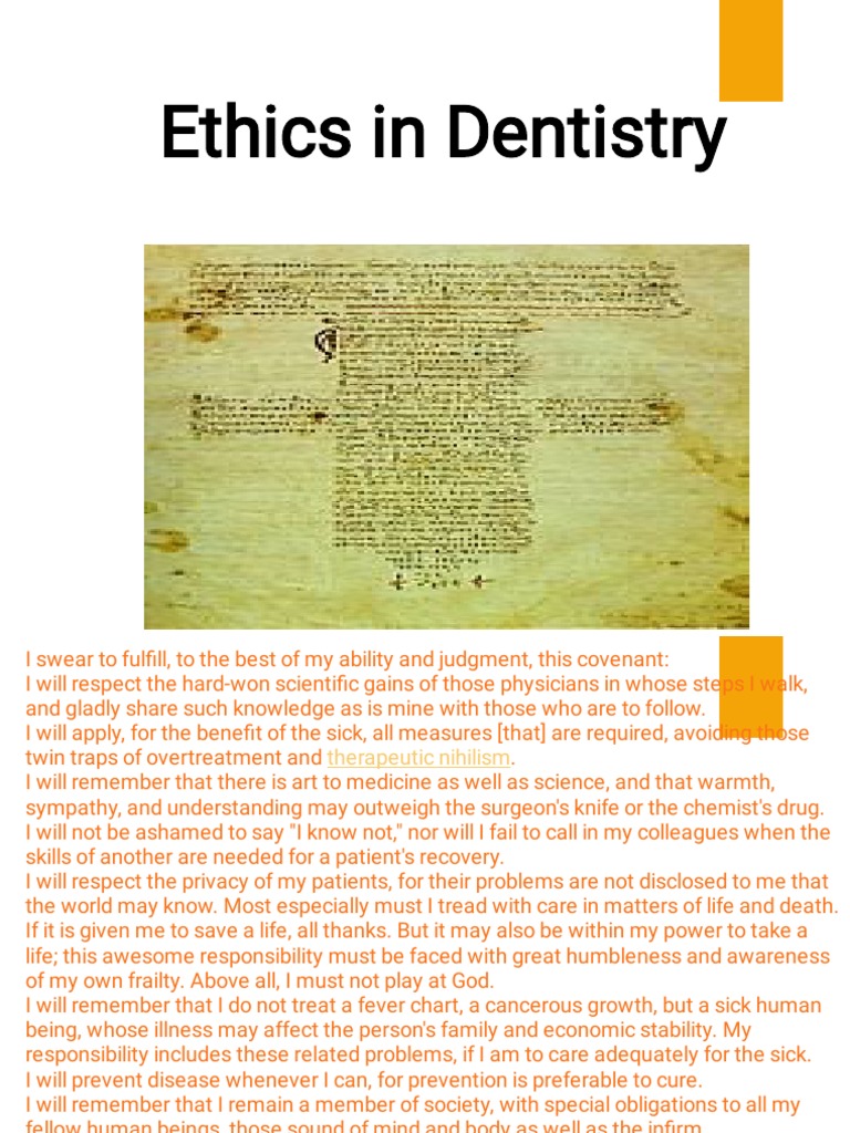 Ethics in Dentistry | PDF | Dental Degree | Dentistry