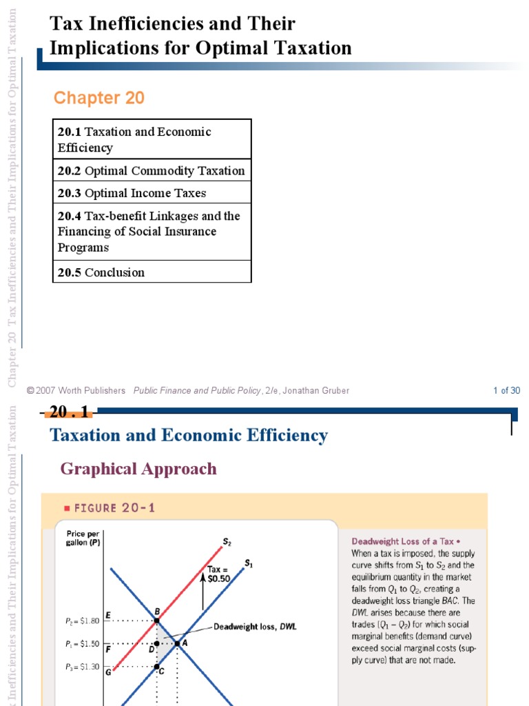 04 Chap20 Gruber - Taxation & Efficiency | PDF | Finance & Money Management