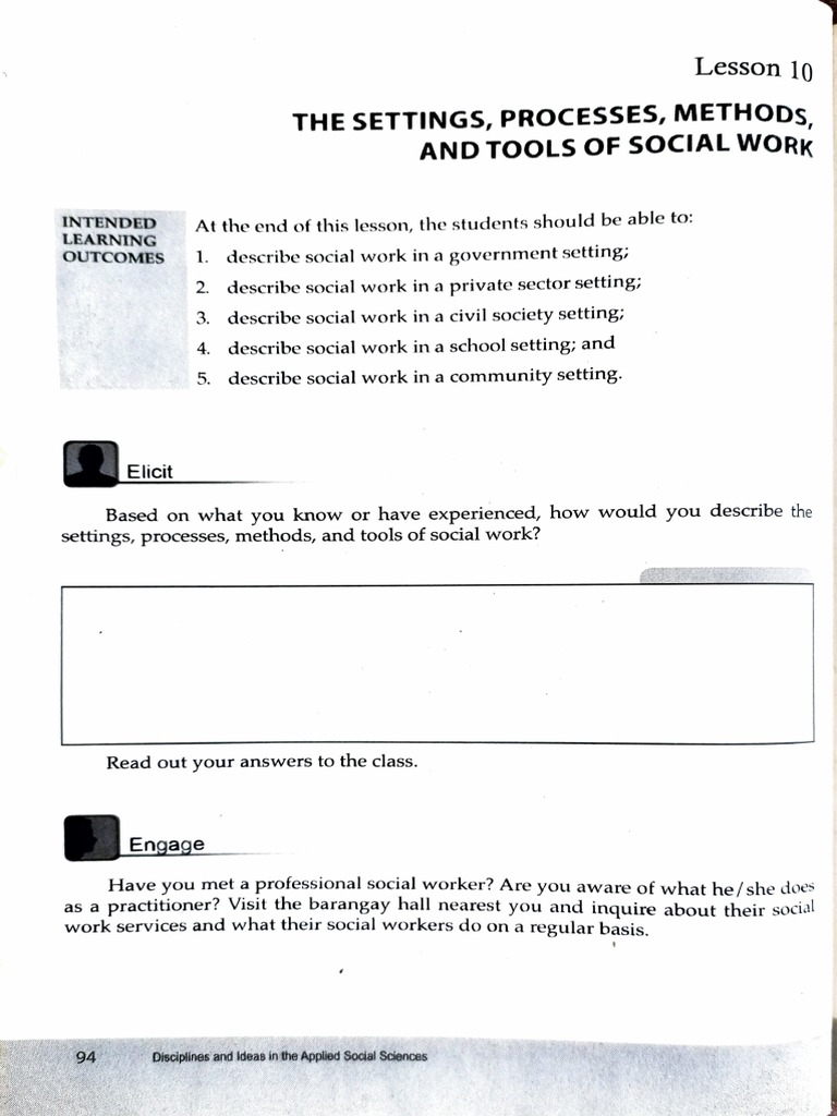 Social Work Settings, Processes, Methods & Tools | PDF | Social Work