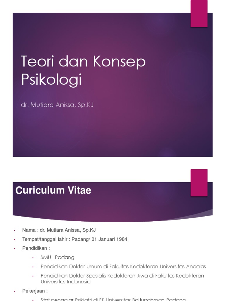 Teori Dan Konsep Psikologi 2022 | PDF
