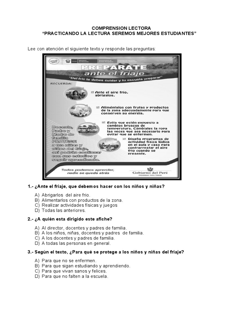 Comprension Lectora Pdf