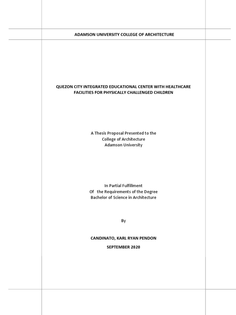 Quezon City Integrated Educational Center With Healthcare Facilities For Physically Challenged ...