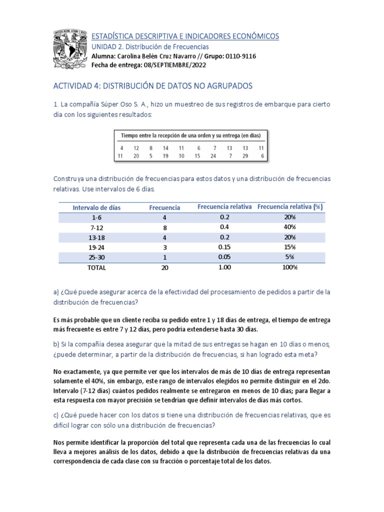 U2 - Act4 - Cruz Navarro, Carolina Belén | PDF | Estadísticas | Science