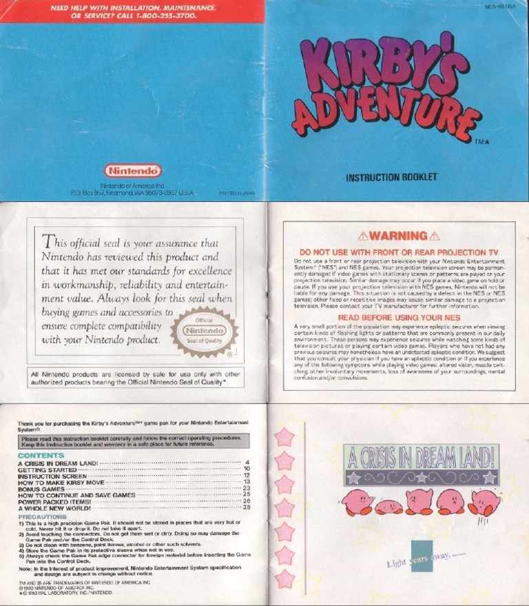 Kirby's Adventure (USA) (Rev A) | PDF