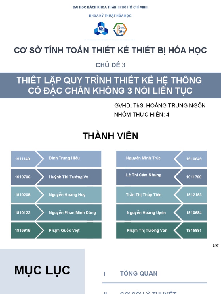 Nhóm 4 - Cô đặc 3 nồi - L03 | PDF