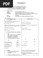 A DETAILED LESSON PLAN IN Algebraic Expression | PDF | Variable ...