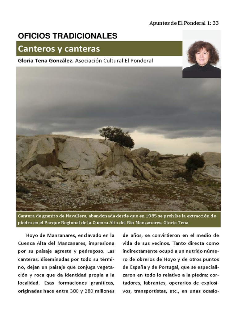 Canteras y canteros en Hoyo de Manzanares | PDF | Cantera