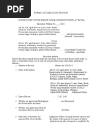 Execution Petition Draft | PDF | Lawsuit | Civil Law (Common Law)