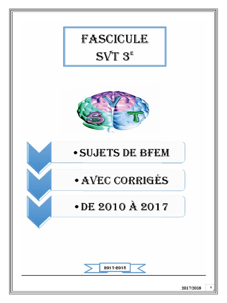 Fascicule SVT 3e. | PDF | Appareil urinaire | Système immunitaire