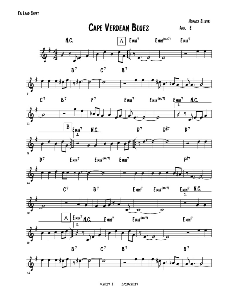 Cape Verdean Blues Eb | PDF