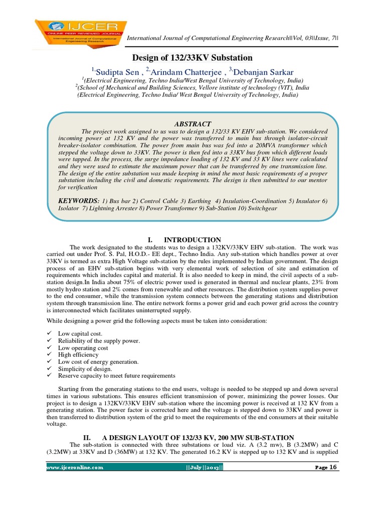 132/33KV EHV Substation Design Guide | PDF | Electrical Substation ...