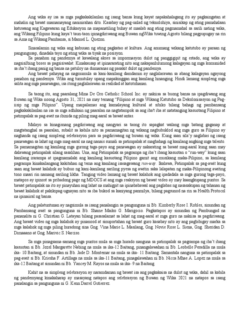 Filipino Narrative | PDF