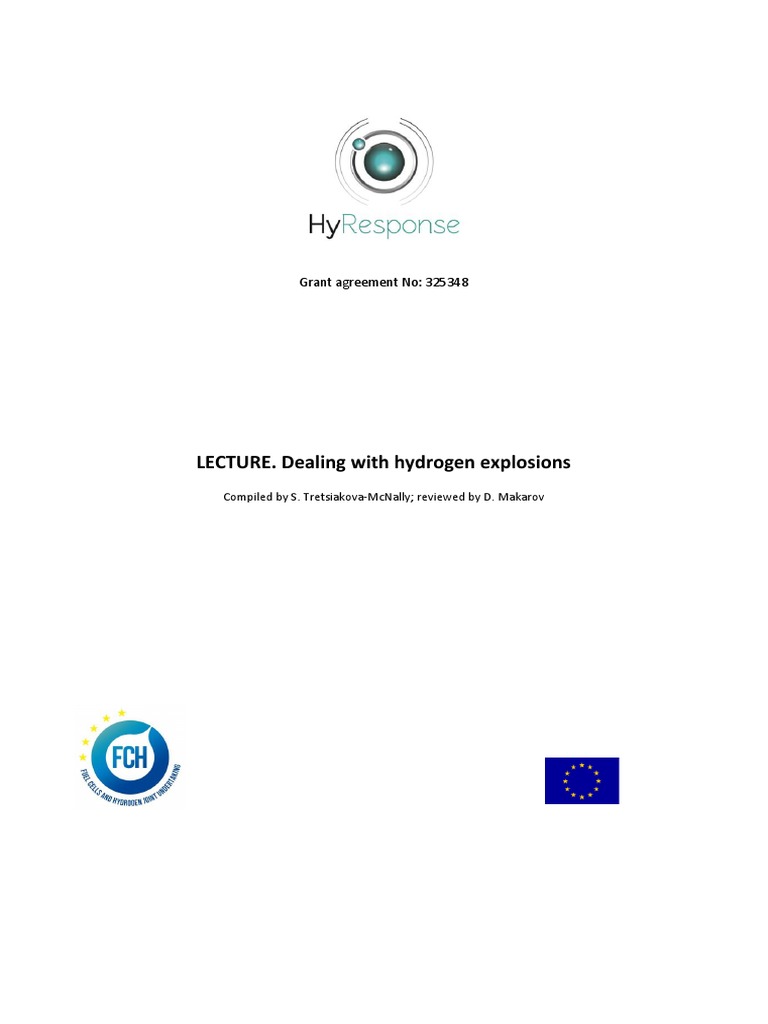 Hydrogen Explosion Safety and Mitigation | PDF | Combustion | Physical ...
