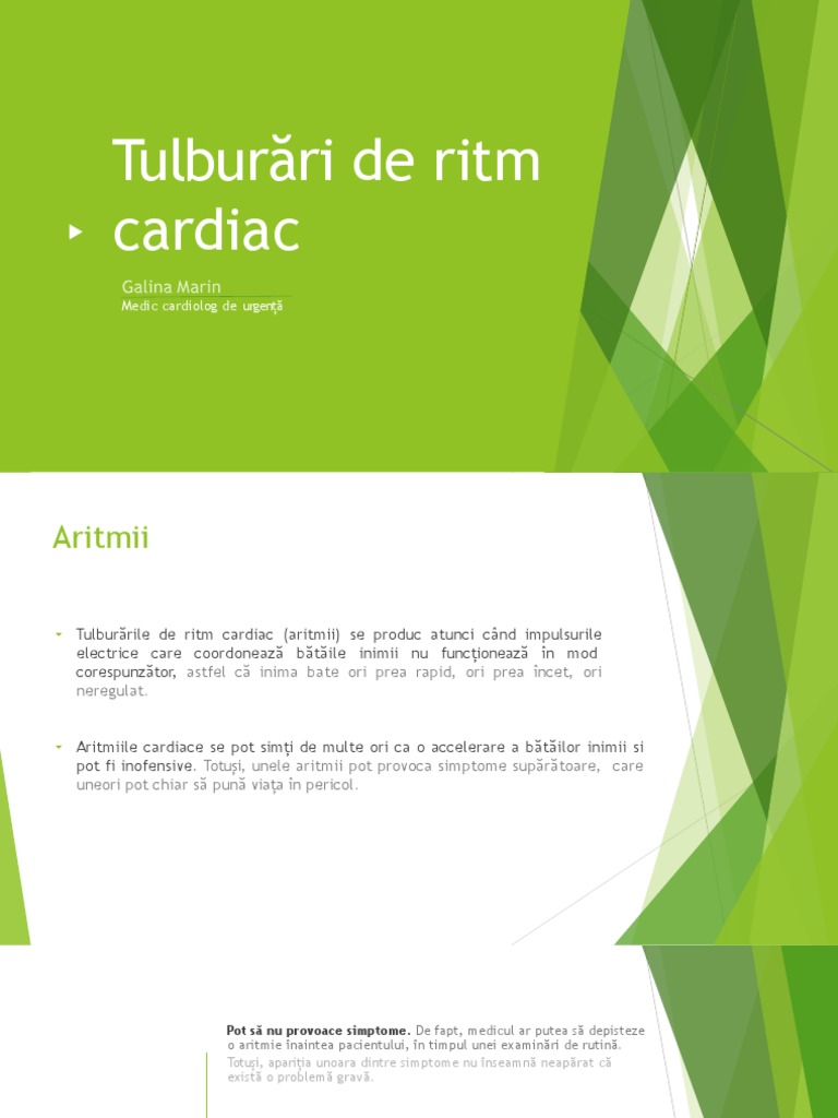 Tulburări de Ritm Cardiac - Prezentare-Converted - v2 | PDF