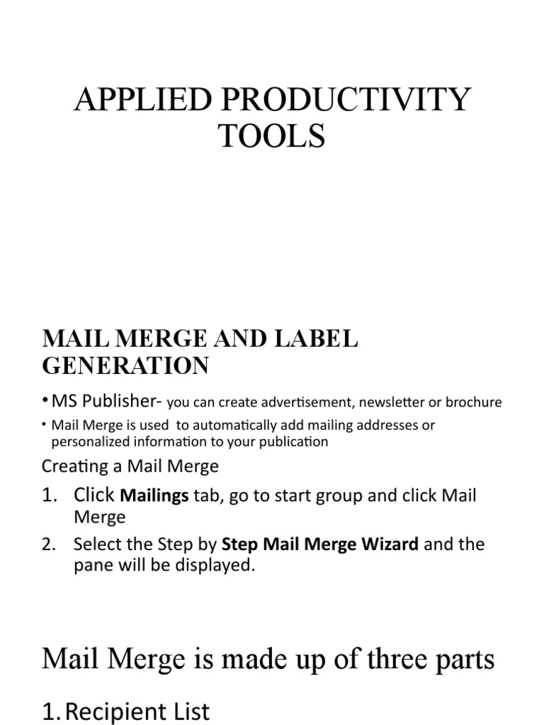 Mail Merge | PDF | Business