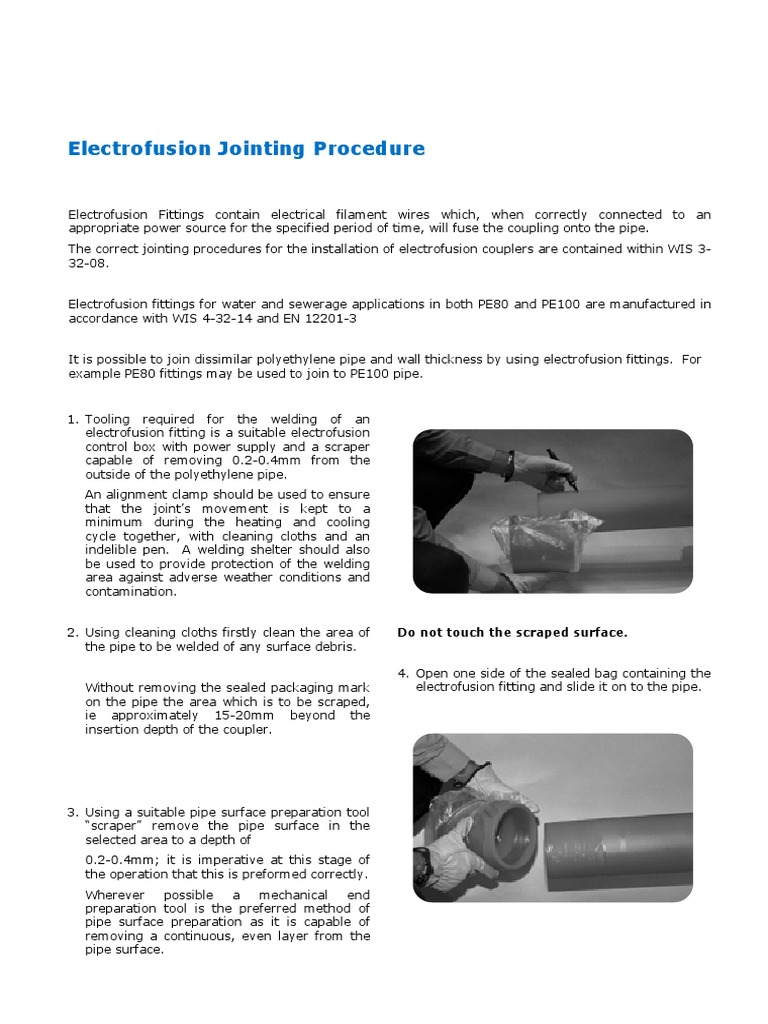Electrofusion Jointing Guide | PDF | Pipe (Fluid Conveyance) | Welding