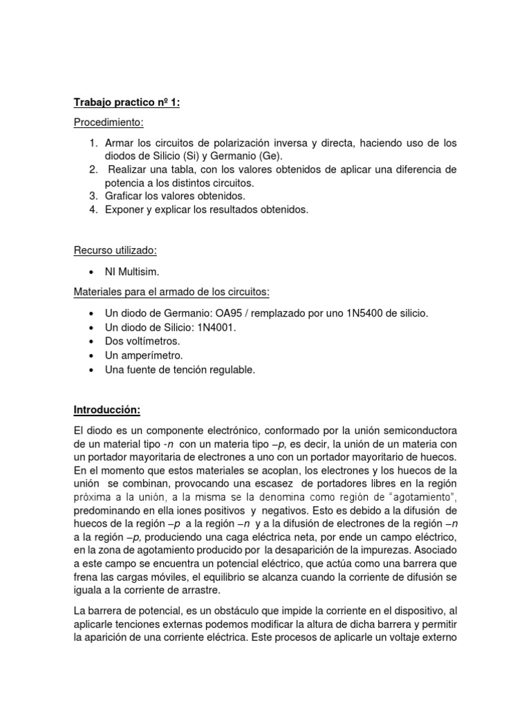 Diodos | PDF | Diodo | Unión PN