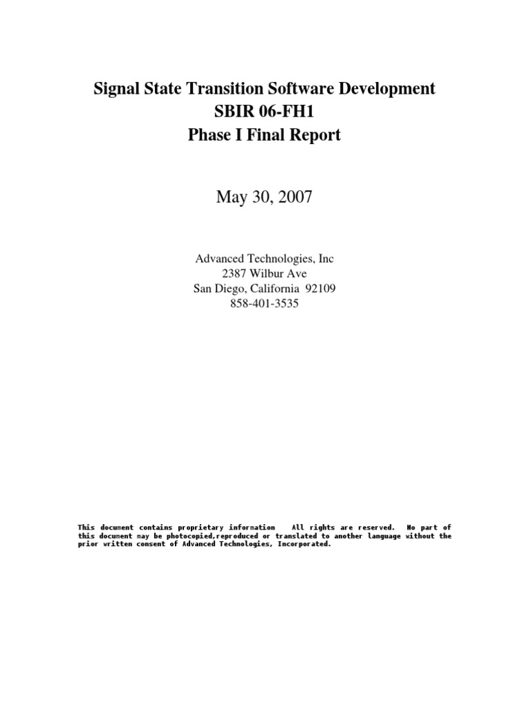 SBIR Final Report P1 NoPri | PDF | Unified Modeling Language | Software