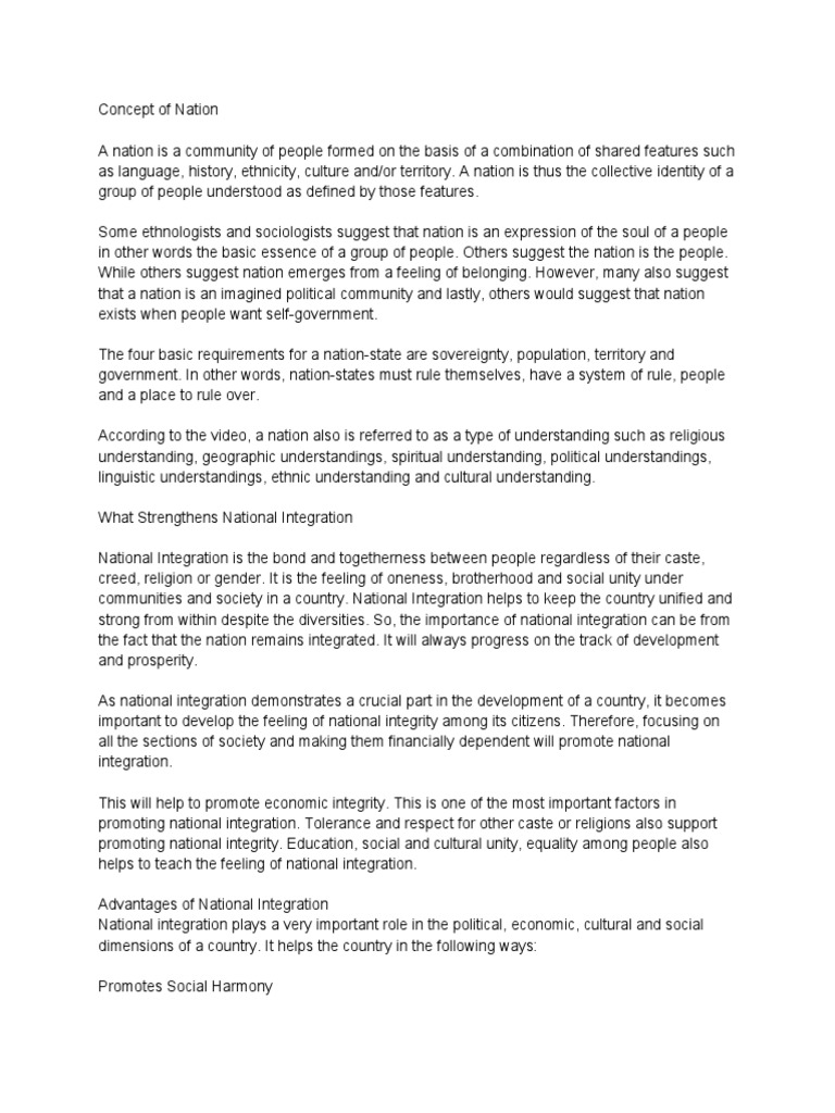 EDUP3073 - Concept of Nation | PDF | Nation | Nation State