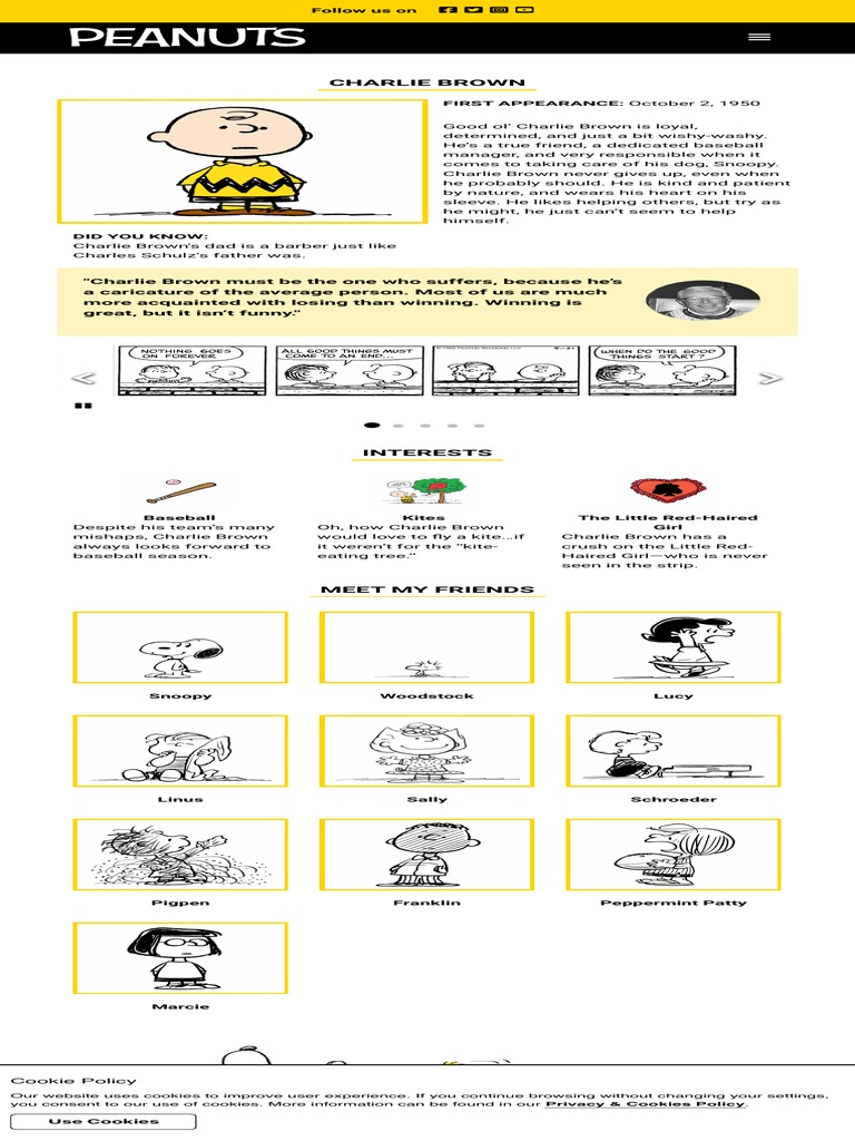 Charlie Brown Peanuts | PDF | Peanuts | Peanuts (Comic Strip)
