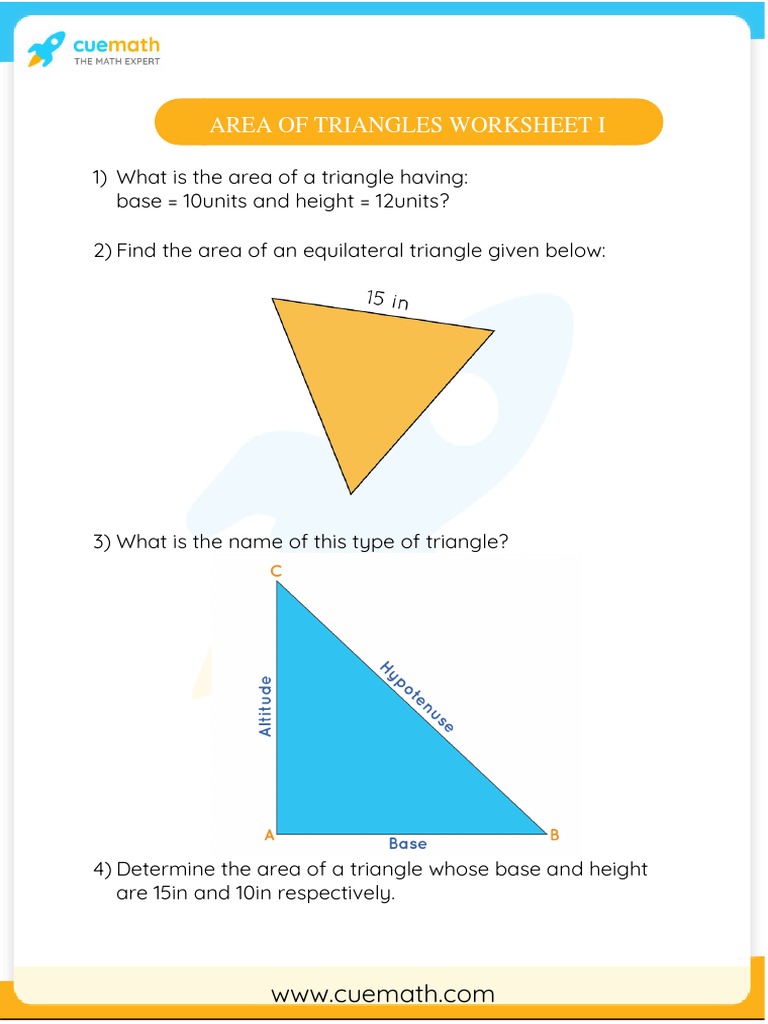 File Area of Triangles Worksheet I 1621487735 | PDF
