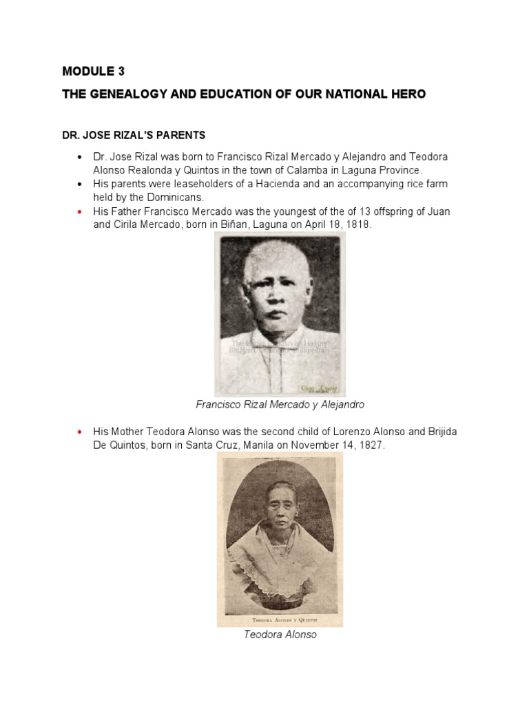 A Comprehensive Biography of Our National Hero Dr. Jose Rizal Tracing ...