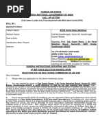 147 Nda SSB Call Letter Updated | PDF | Identity Document | Glasses