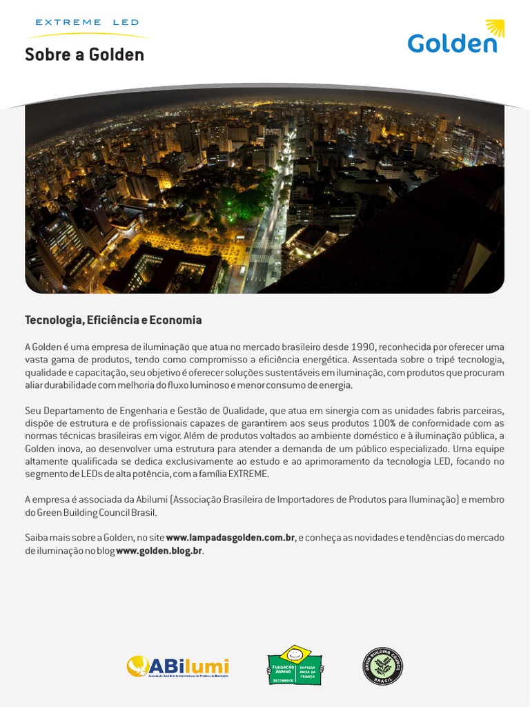 Catálogo - Golden (Iluminação) | PDF | Diodo emissor de luz | Lâmpada ...