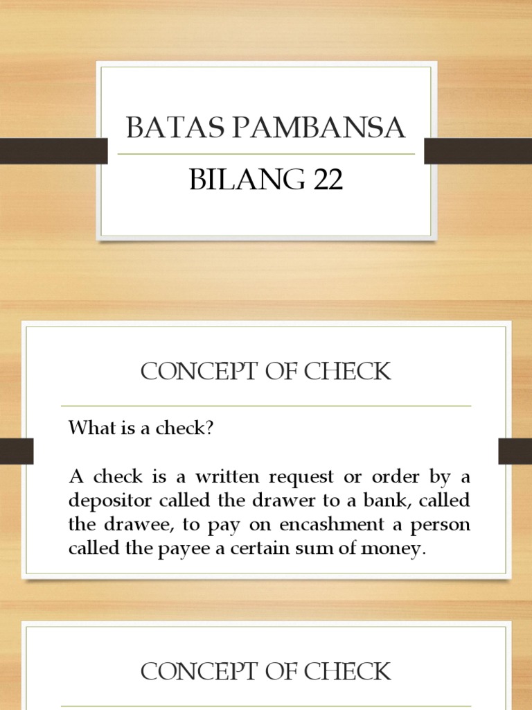 BATAS-PAMBANSA-22 | PDF | Cheque | Payments