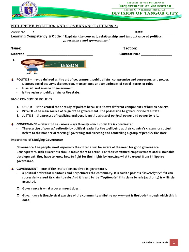 W1,,phil. Pol. | PDF | Governance | Concept