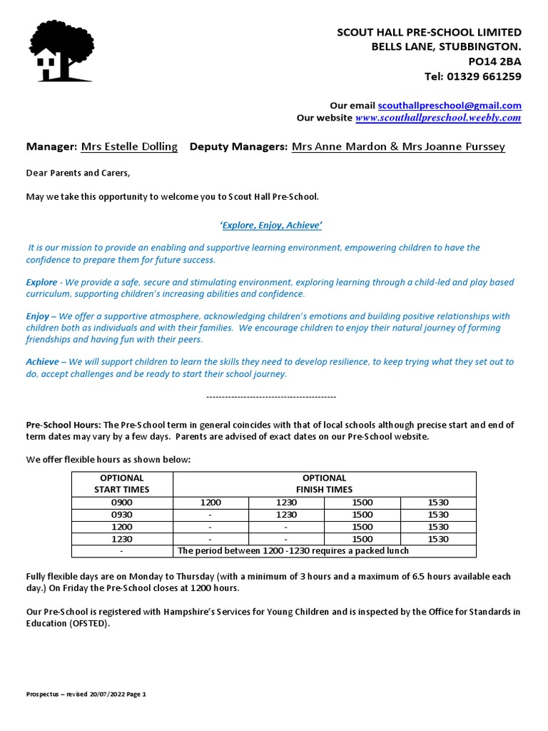 Prospectus | PDF | Preschool | Learning