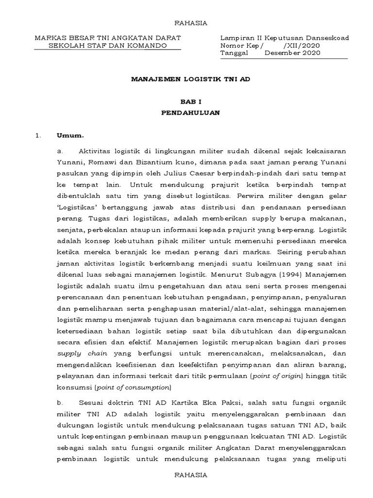 Hanjar Manajemen Logistik | PDF | Perjalanan