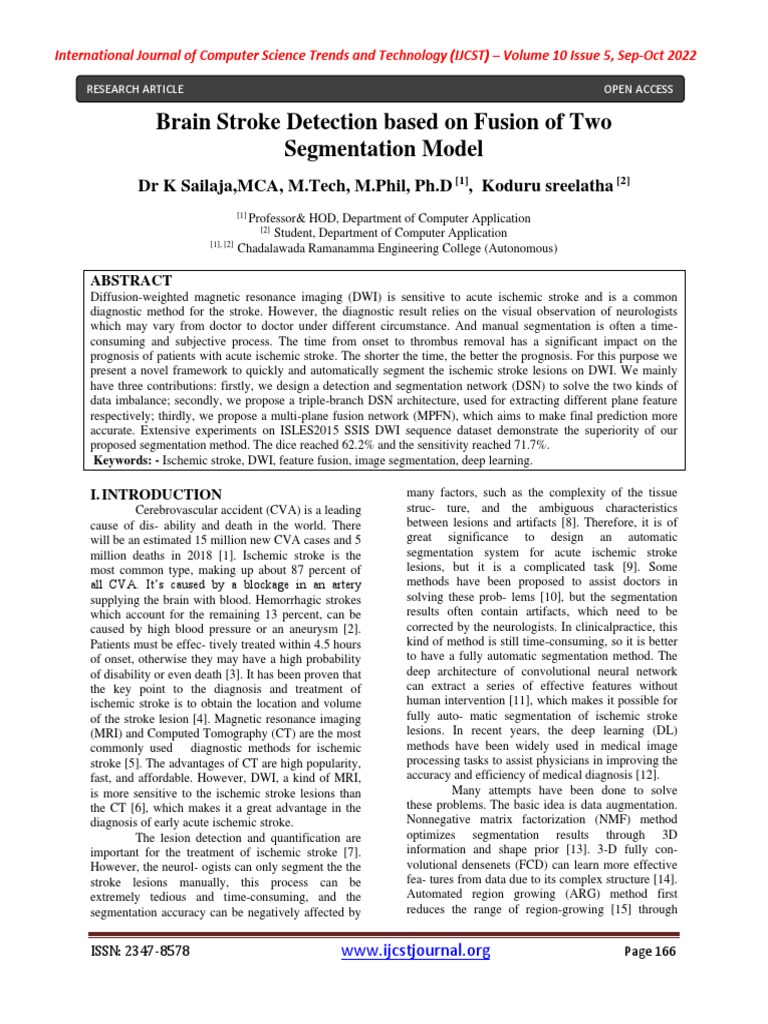 (IJCST-V10I5P23) :DR K Sailaja, Koduru Sreelatha | PDF | Image Segmentation | Stroke