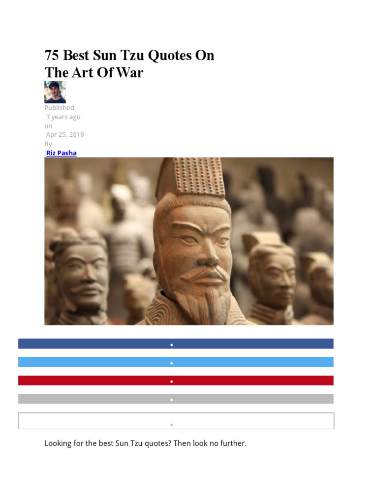 Tsun Zu Quotes | PDF | The Art Of War