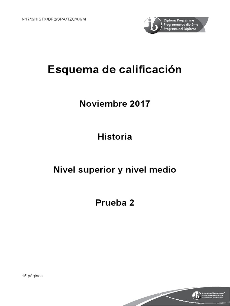 Paper 2 - Esquema de Calificacion | PDF | Guerra Fría | Democracia