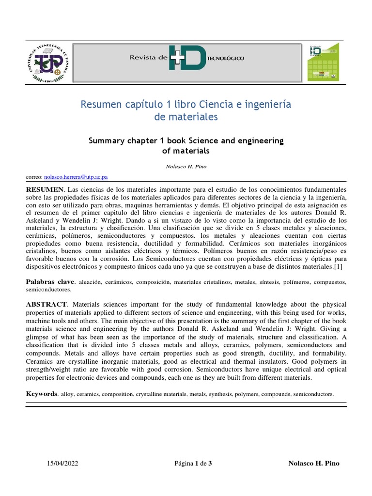 Asignación 1 - Resumen Cap 1 Libro | PDF | Corrosión | Fatiga (material)
