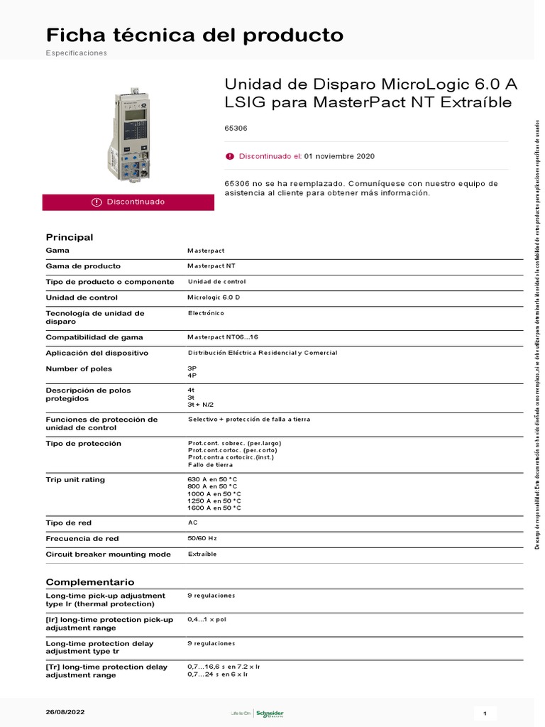 MasterPact NT - 65306 | PDF | Química | Electricidad