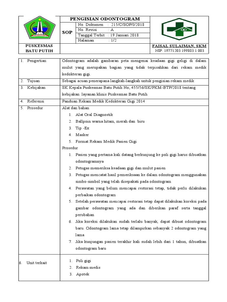 Pengisian Odontogram | PDF | Sains & Matematika