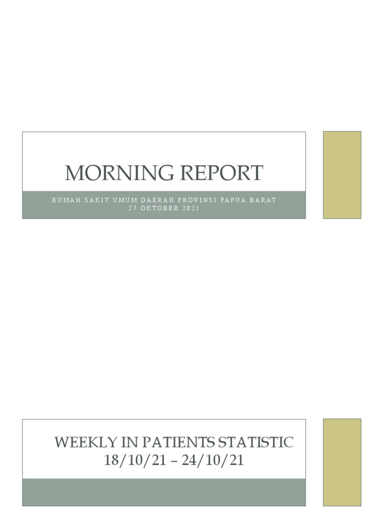 Morning Report | PDF